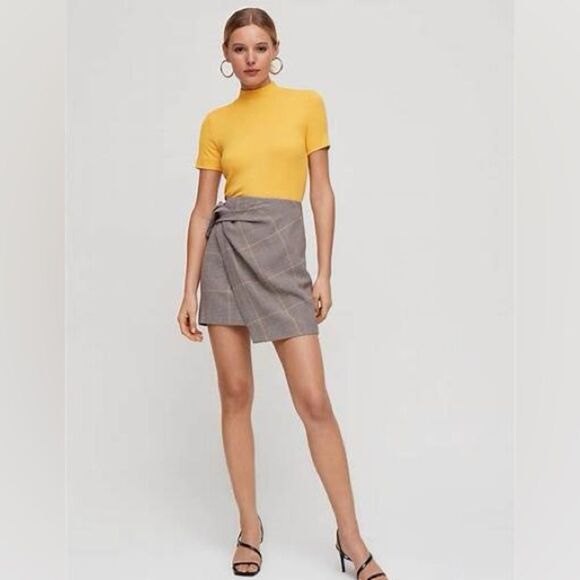 Aritzia | Skirts | Aritzia Baboon Jethro Faux Wrap Plaid Skirt 2 Nwot ...